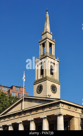 St John’s Church, Waterloo, London, UK. 24 May 2026. The spire of St ...