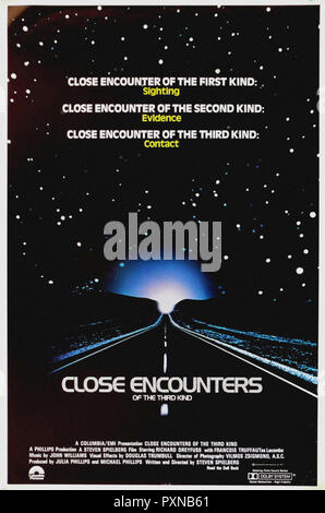 CLOSE ENCOUNTERS OF THE THIRD KIND - Original Movie Poster Stock Photo ...