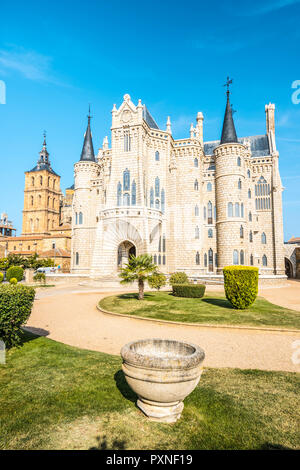 Spain, Leon, Astorga, Camino de Santiago, the way of St. James. San ...