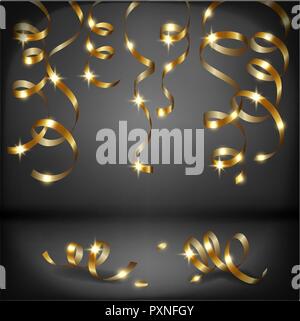 Holiday serpentine ribbons set colorful Stock Vector Image & Art - Alamy
