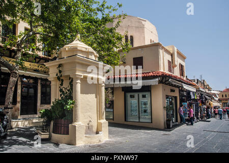 Rhodes old town Market Stock Photo - Alamy