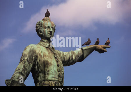 Statue of Charles XII also Carl (1682 – 1718), latinized to Carolus Rex ...