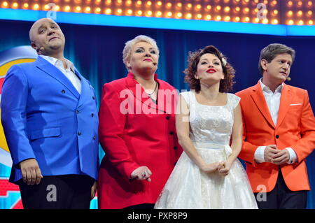 Studio of the "DIZEL Show" during a concert. (Photo by Aleksandr Gusev ...