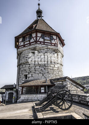Schaffhausen - Watchtower of the Munot Castle, Switzerland, Europe ...
