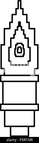 Cartoon pixelated torch fire flame animation of 8 bit pixel art game ...