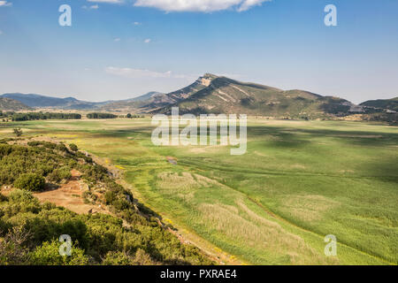 Greece, Peloponnese, Corinthia, Stymfalia, Ancient plateau, Lake ...