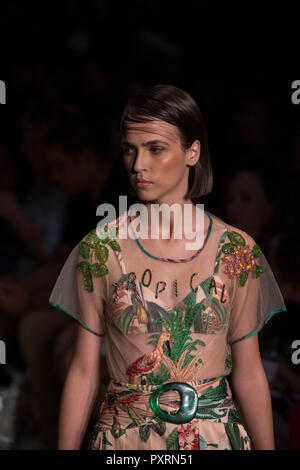 Sao Paulo, Brazil. 23rd Oct 2018. SPFW N46 - Top 5 Parade during SPFW ...