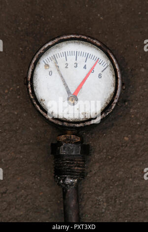 Old Rusty Gauge Scale for Measuring Pressure Stock Photo - Alamy
