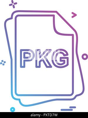 PKG file type icon design vector Stock Vector Image & Art - Alamy