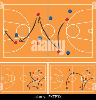 Basketball game plan Stock Vector Image & Art - Alamy