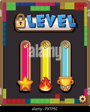 Game background template with game level lock illustration Stock Vector ...