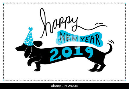 Happy New Year 2019 Background. Illustration Stock Photo - Alamy