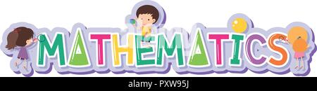 Font design with word mathematics illustration Stock Vector Image & Art ...