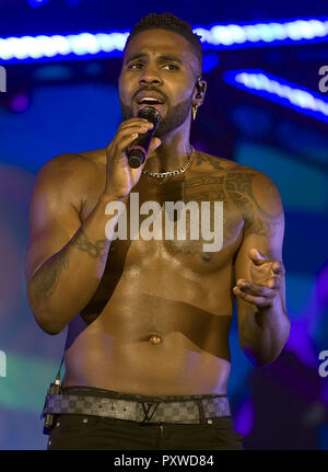 Jason Derulo performs at the SSE Hydro within the Scottish Exhibition ...