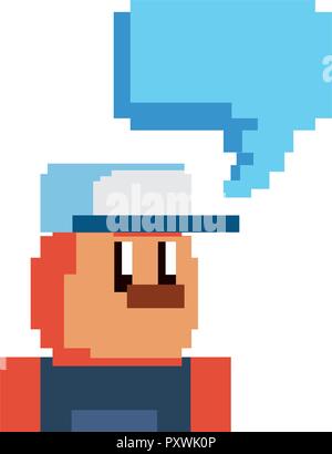 Crying baby pixel art. 8 bit Little child cry. vector illustration ...