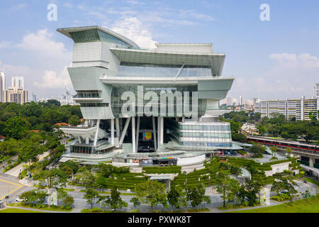 Aerial view of The Star Vista building, owned by CaptaiLand Malls in ...