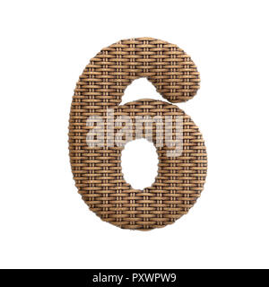 Wicker number 2. 3d rattan digit isolated on white background. Perfect ...