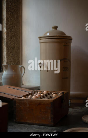 Victorian kitchen equipment for storing and pressing to make delicacies ...