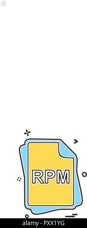 RPM file type icon design vector Stock Vector Image & Art - Alamy