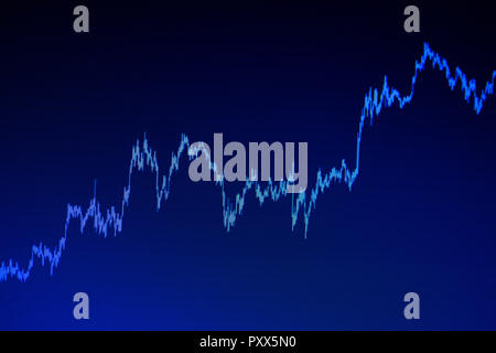 Close-up LED charts and summary info for making stock trading graph ...