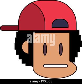 Videogame pixelated man face Stock Vector Image & Art - Alamy