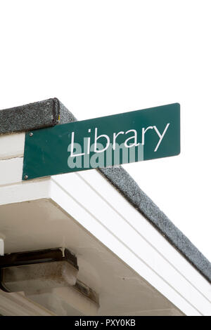 Library Sign on Building Facade Stock Photo - Alamy