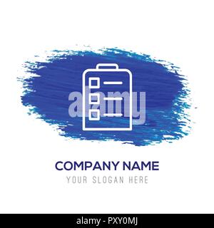 Pencil, note icon - Blue watercolor background Stock Vector Image & Art ...