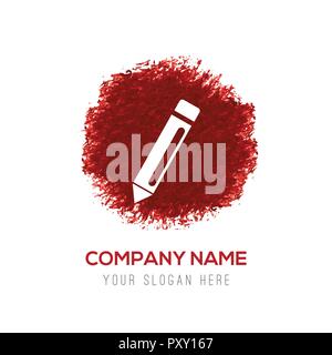 Pencil icon - Red WaterColor Circle Splash Stock Vector Image & Art - Alamy