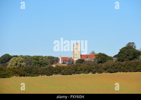 All Saints Church, Rettendon, Essex, UK. English countryside with field ...