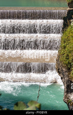 Lechfall waterfall on summer day, long exposure Stock Photo - Alamy