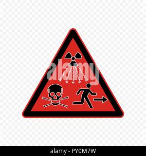 radiation high level Warning sign. Hazard symbols Stock Vector Image ...