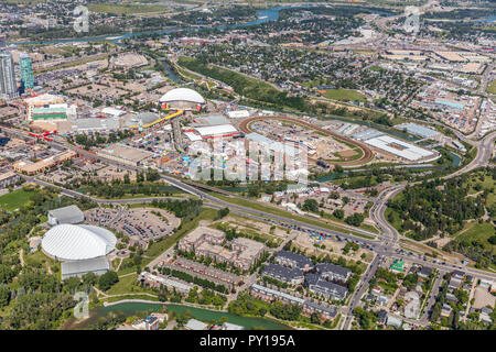 aerial view of Calgary Stampede venue during Stampede week Stock Photo ...