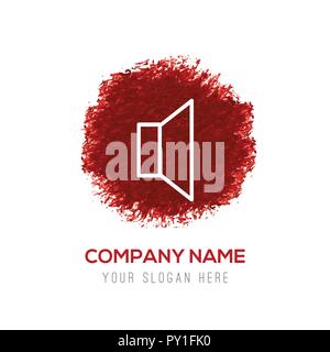 Sound volume icon - Red WaterColor Circle Splash Stock Vector Image ...