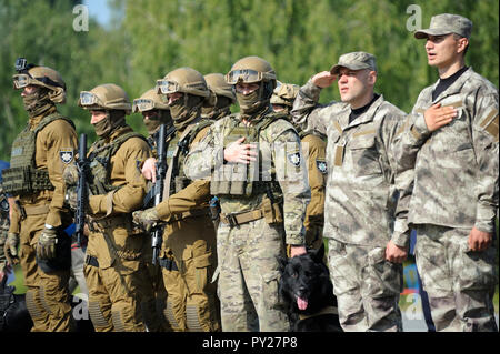 Soldiers of KORD (police strike force, SWAT), performing arrest ...
