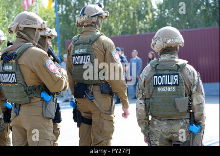 Soldiers of KORD (police strike force, SWAT), performing arrest ...