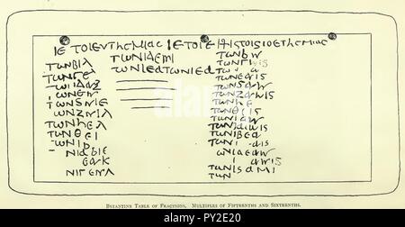 Byzantine Table of Fractions 01 Stock Photo - Alamy