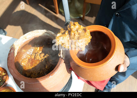 Ahuna mutton curry, a popular indian meat dish from Bihar,cooked in a ...