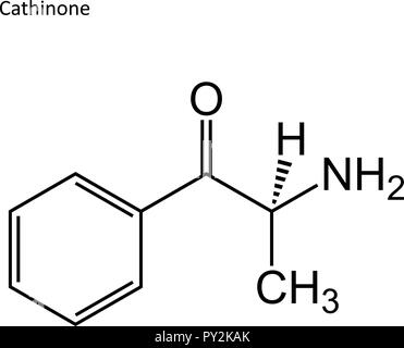 Cathinone molecular structure. Cathinone skeletal chemical formula ...