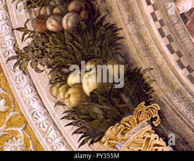 'Camera picta, oculo, dettaglio 07' is a detailed oil painting focusing ...