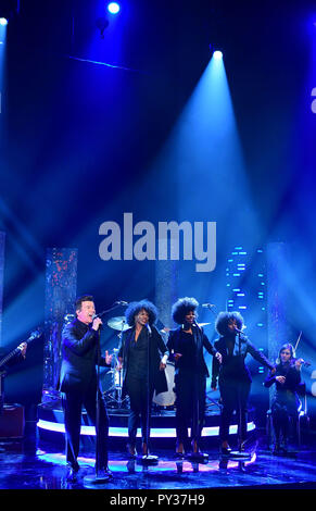 Rick Astley during the filming of the Graham Norton Show at BBC ...