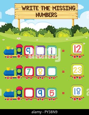 Fill in the missing numbers. Counting worksheet. Easy colorful math ...