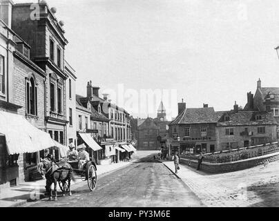 Calne Wiltshire England Curzon Street c.1900 Stock Photo - Alamy