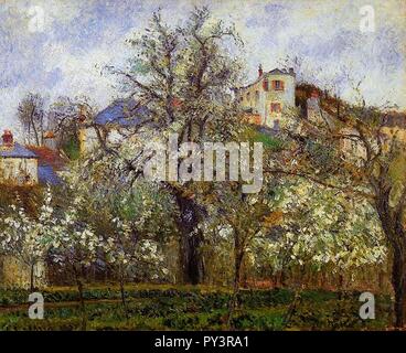 Camille Pissarro, Kitchen Garden and Trees in Bloom, Spring, Pontoise ...