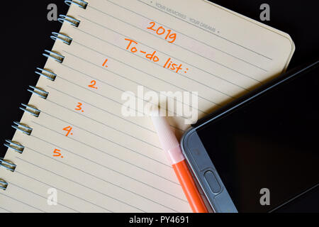 Word writing text Agenda 2019. Business photo showcasing list of items ...