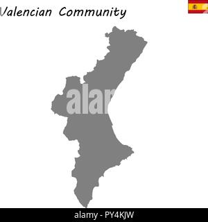map of Valencian Community autonomous community of Spain and location ...