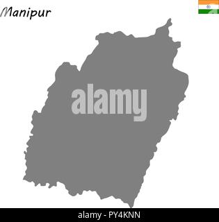 High quality political map of India and Bangladesh with borders of the ...
