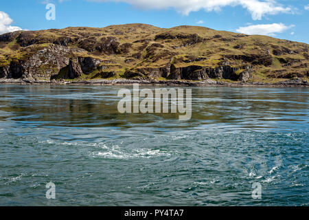 Corryvreckan Whirlpool and Island of Scarba Argyll and Bute Scotland ...