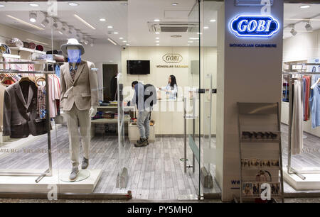 Mongolian cashmere manufacturing clothing brand Gobi store seen in Hong ...