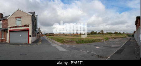 Fletcher End of the old Wilderspool Stadium of Warrington Rugby League ...