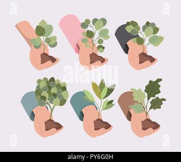 hands lifting plants Stock Vector Image & Art - Alamy